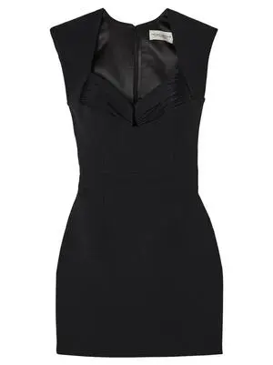 THE NEW ARRIVALS ILKYAZ OZEL Isabeau Cutout Gathered Crepe Mini Dress - Black