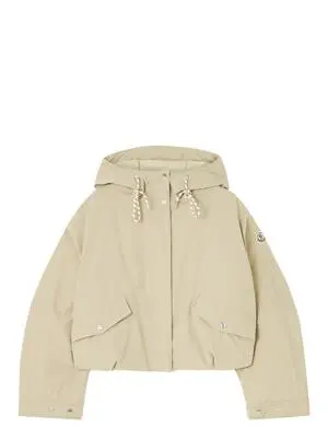 Moncler Hooded Cropped Down Jacket - Neutrals