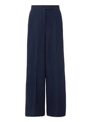 Max Mara Wool Wide-leg Trousers - Blue