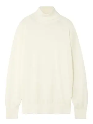 TOTEME Knitted Turtleneck Sweater - Ecru