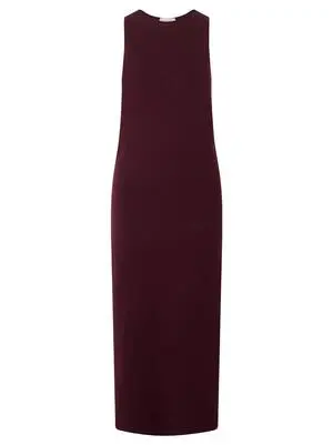 HIGH SPORT Devin Wool-blend Midi Dress - Burgundy