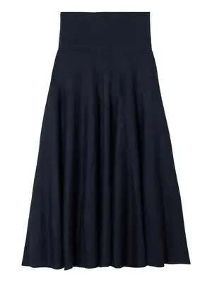 Arch4 Norma Jean Organic Cashmere Midi Skirt - Blue