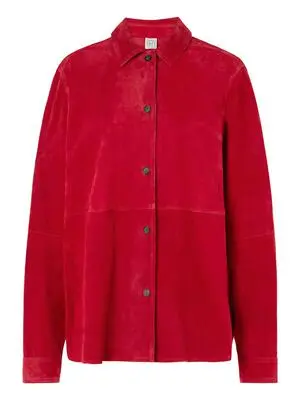 TOTEME Suede Overshirt - Red