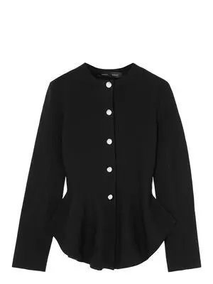 Proenza Schouler Knitted Peplum Jacket - Black