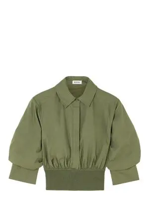 Simkhai Stiles Cropped Shirt - Green