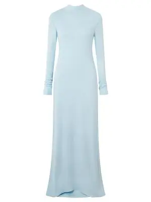 TOM FORD Open-back Crepe-jersey Gown - Blue