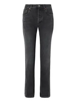 Saint Laurent High-rise Straight-leg Jeans - Black