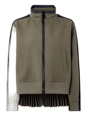 SACAI Pleated Tech-Jersey Blouson Jacket