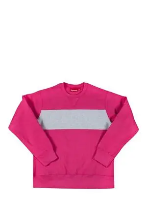 Supreme Zig Zag Stitch Panel Crewneck - Pink