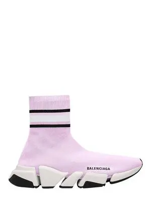 Balenciaga Speed 2.0 Stripped Trainer - Purple