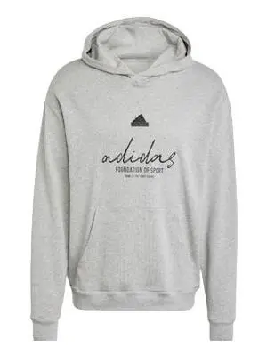 Adidas French Terry Hoodie - Medium Grey Heather