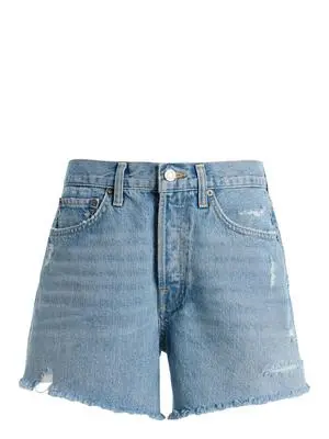 AGOLDE Parker Long Denim Shorts - Light Wash