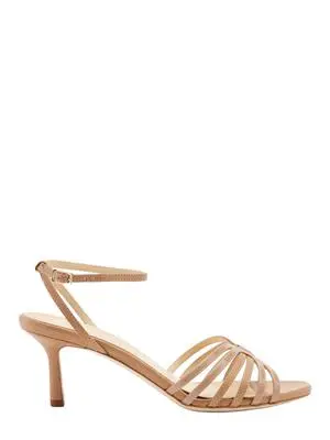 ELIZEE Karlie Leather Sandals - Dark Caramel