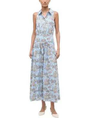Staud Romy Printed Dress - Sky Toile