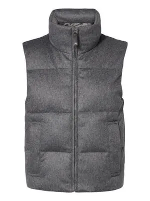 Max Mara The Cube Amoroso Cashmere Down Vest - Grey