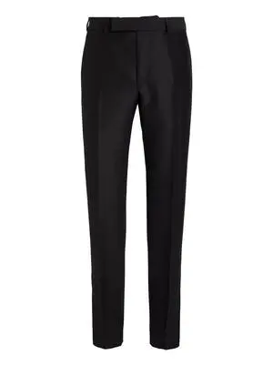 Dunhill Wool And Silk-blend Pants - Black