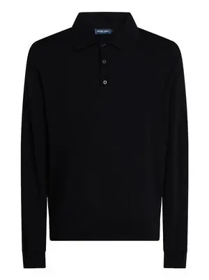 Frescobol Carioca Felix Merino Wool Polo Sweater - Black