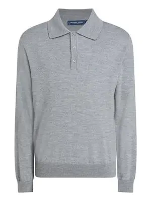 Frescobol Carioca Felix Merino Wool Polo Sweater - Gray