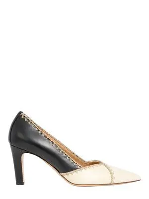 Gabriela Hearst Aster Two-tone Leather Pumps - Ivory