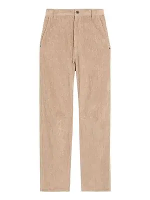 Brunello Cucinelli Cotton-blend Corduroy Straight-leg Pants - Beige