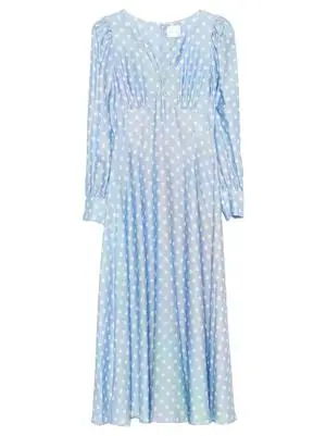 Posse Tillie Polka-dot Maxi Dress - Blue