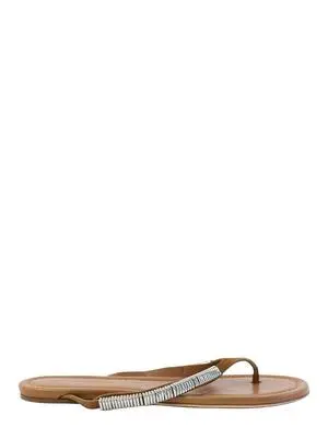 Christopher Esber Frida Pierced Suede Flat Sandals - Brown