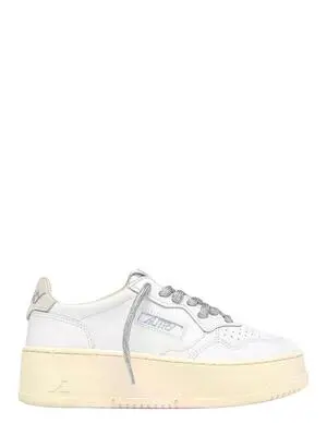 AUTRY Medalist Platform Leather Sneakers - White