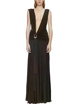 Christopher Esber Draped Maxi Dress - Brown