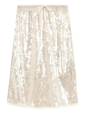 3.1 Phillip Lim Sequined Drawstring Midi Skirt - Fog