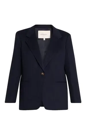 Lafayette 148 New York Single-button Camel Hair Blazer - Ink
