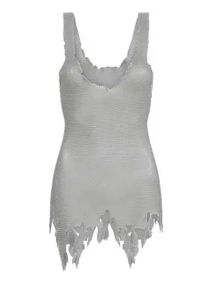 Gabriela Hearst Gwendolin Chainmail Tank Top - Silver