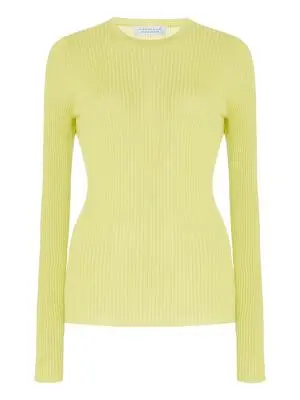 Gabriela Hearst Browning Knit Sweater - Lime Adamite
