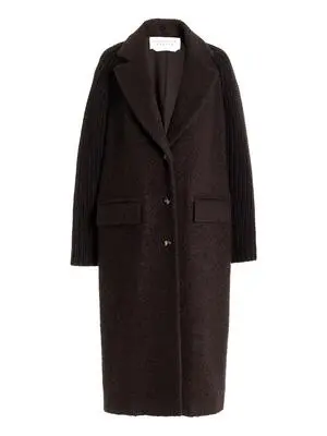 Gabriela Hearst Charles Coat In Recycled Cashmere Boucle - Chocolate