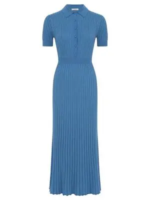 Gabriela Hearst Amor Knit Midi Dress - Sky