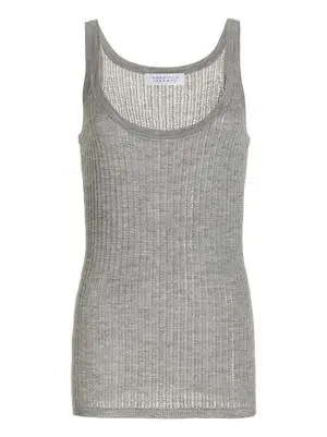 Gabriela Hearst Nevin Cashmere-silk Tank Top - Heather Grey