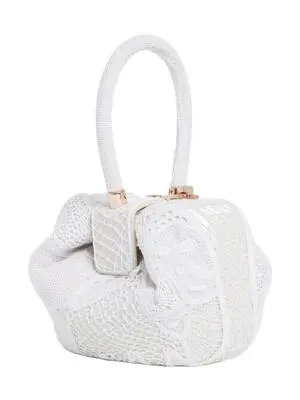 Gabriela Hearst Nina Bag In Nappa Leather With Cotton Macrame - Ivory