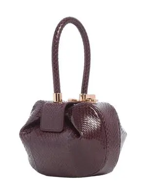Gabriela Hearst Demi Bag In Snakeskin - Bordeaux