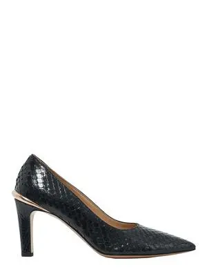 Gabriela Hearst Edwina Snakeskin Stiletto Pumps - Black