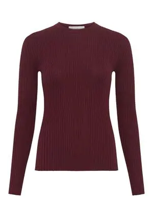 Gabriela Hearst Browning Knit Sweater - Bordeaux