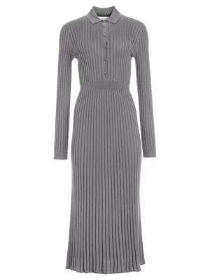 Gabriela Hearst Ardor Knit Maxi Dress - Heather Grey