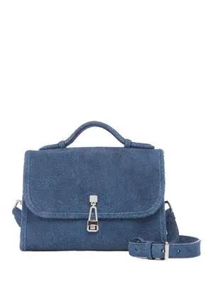 Gabriela Hearst Small Leonora Flap Bag - Light Blue Denim