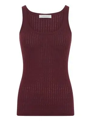 GABRIELA HEARST Nevin Pointelle Knit Tank Top
