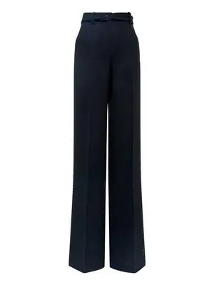 Gabriela Hearst Norman Wide-leg Pant In Recycled Virgin Wool - Black