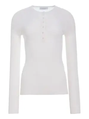 Gabriela Hearst Agnes Knit Henley - Ivory