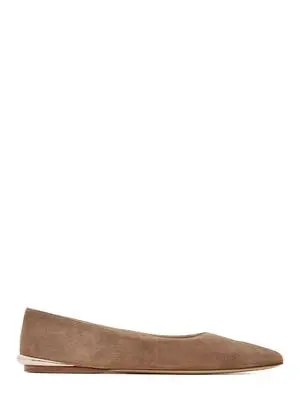 Gabriela Hearst Fleur Ballerina Flat - Dark Sand