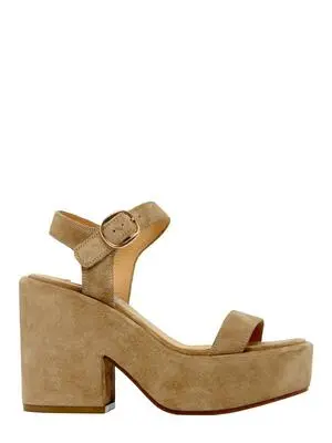 GABRIELA HEARST Iman Platform Suede Sandals