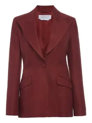 Gabriela Hearst Leiva Blazer In Linen Twill - Burnt Sienna