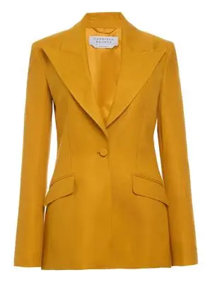 Gabriela Hearst Leiva Blazer In Linen Twill - Golden Birch