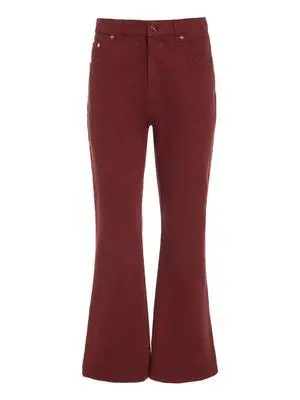 Gabriela Hearst Ezra Bootcut Cropped Jean - Burnt Sienna