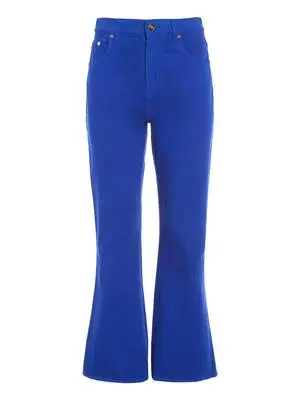Gabriela Hearst Ezra Bootcut Cropped Jean - Cobalt